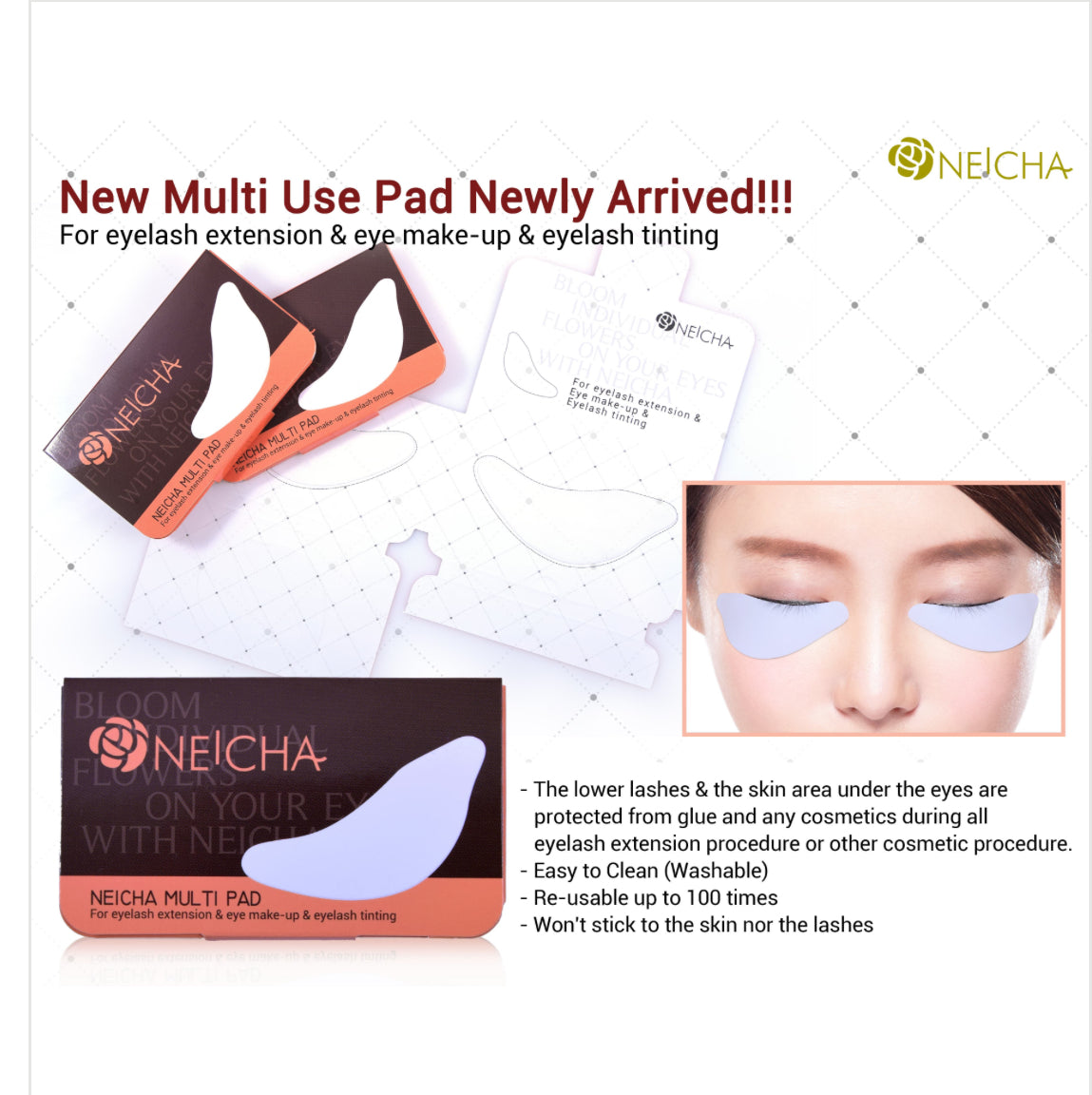NEICHA Silicone Eye Pad 1 pair -Eyepatch Eye Patch Reusable 1 pair ...